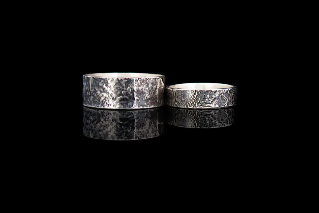Silver Rustic Wedding Bands - Maru Jewellery | Sustainably Handmade